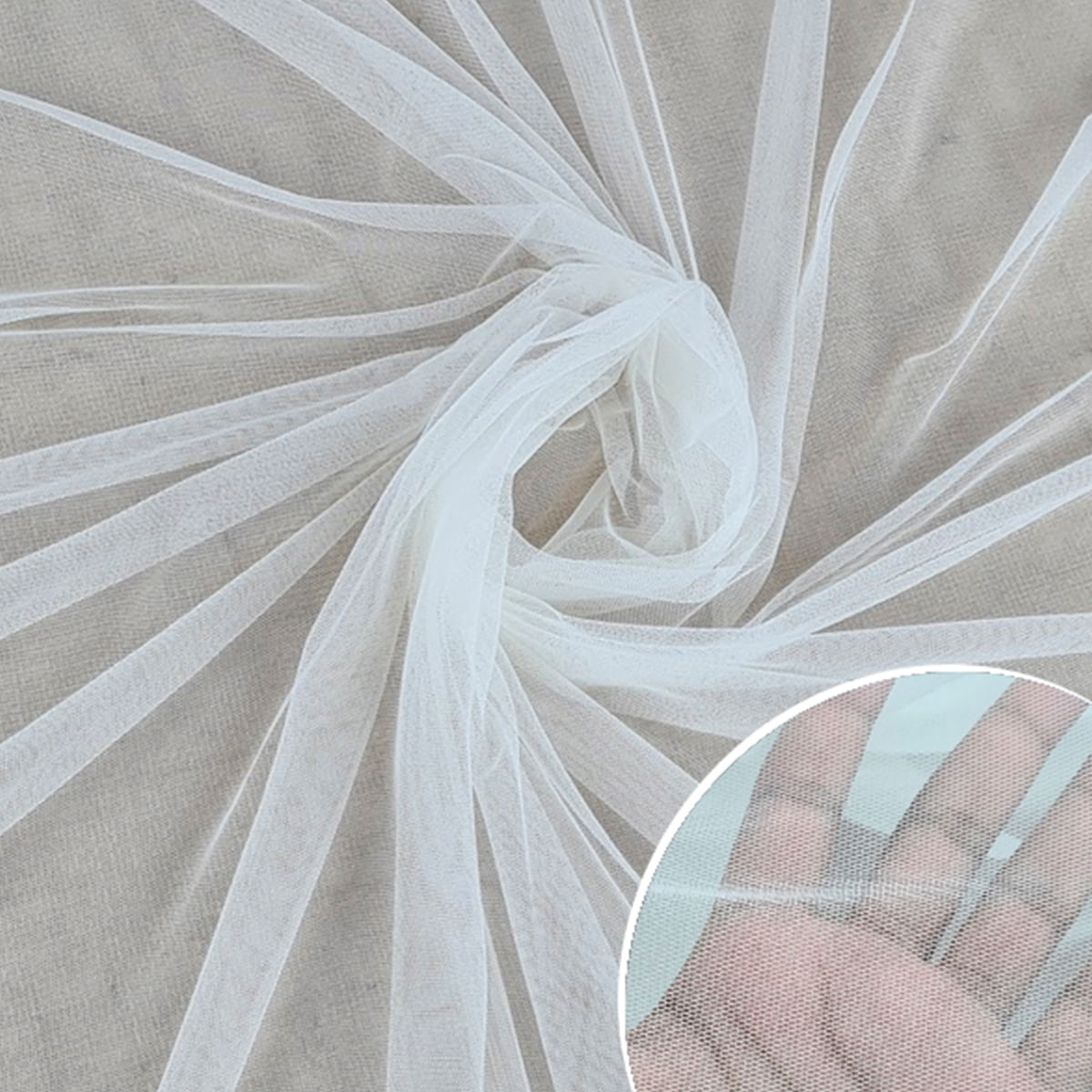 Tule Ilusão 1,40m Preto p/ decoração e laços finos - Plast.co